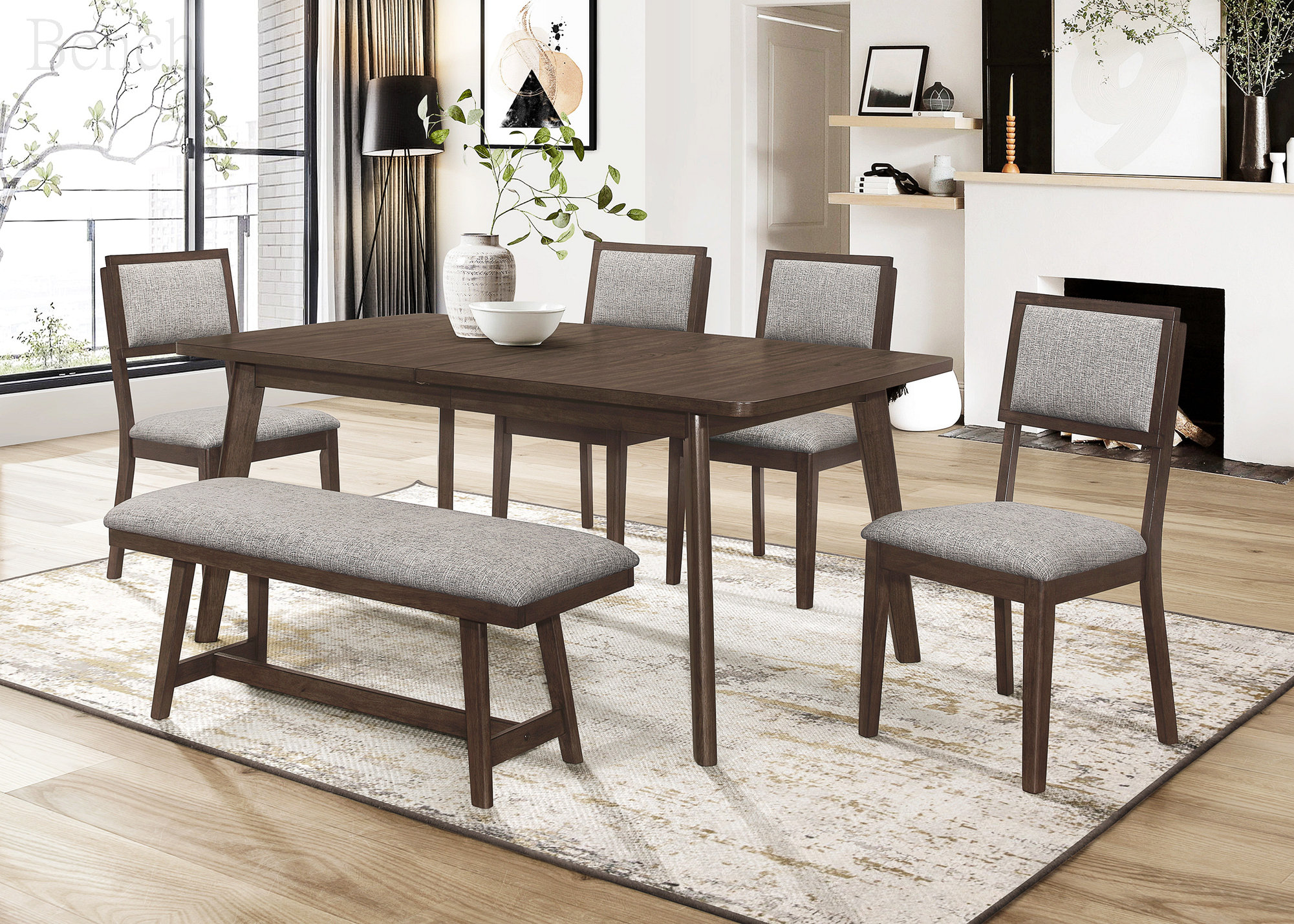 Latitude Run® Bench Transitional Bench, Upholstered Bench For Living ...