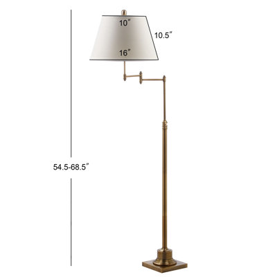 Charlton Home® Emmeline 60" Swing Arm Floor Lamp & Reviews | Wayfair