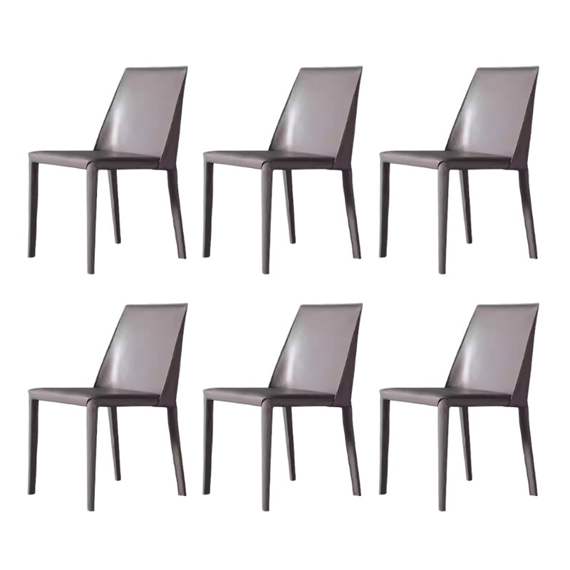 dujinlong home Modern Simple Grey Armless Sponge Dining Chairs | Wayfair
