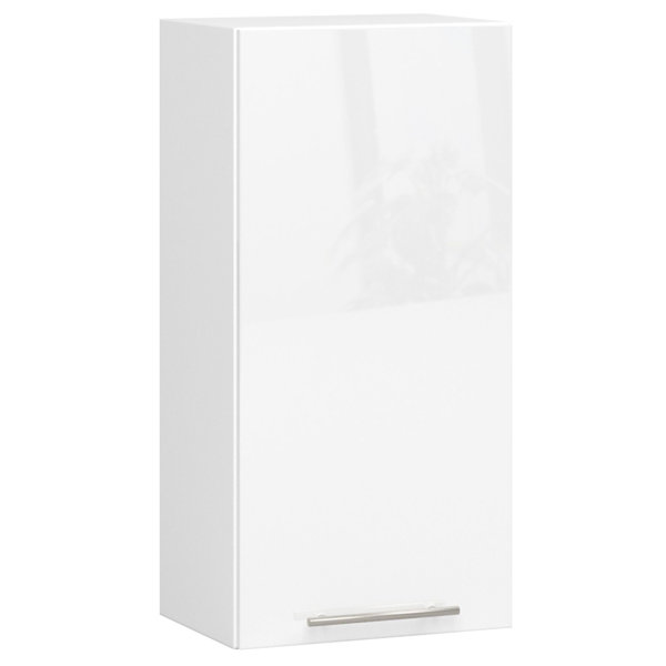 Akord Oliwia kitchen wall -mounted cabinet in white, glossy white Base ...