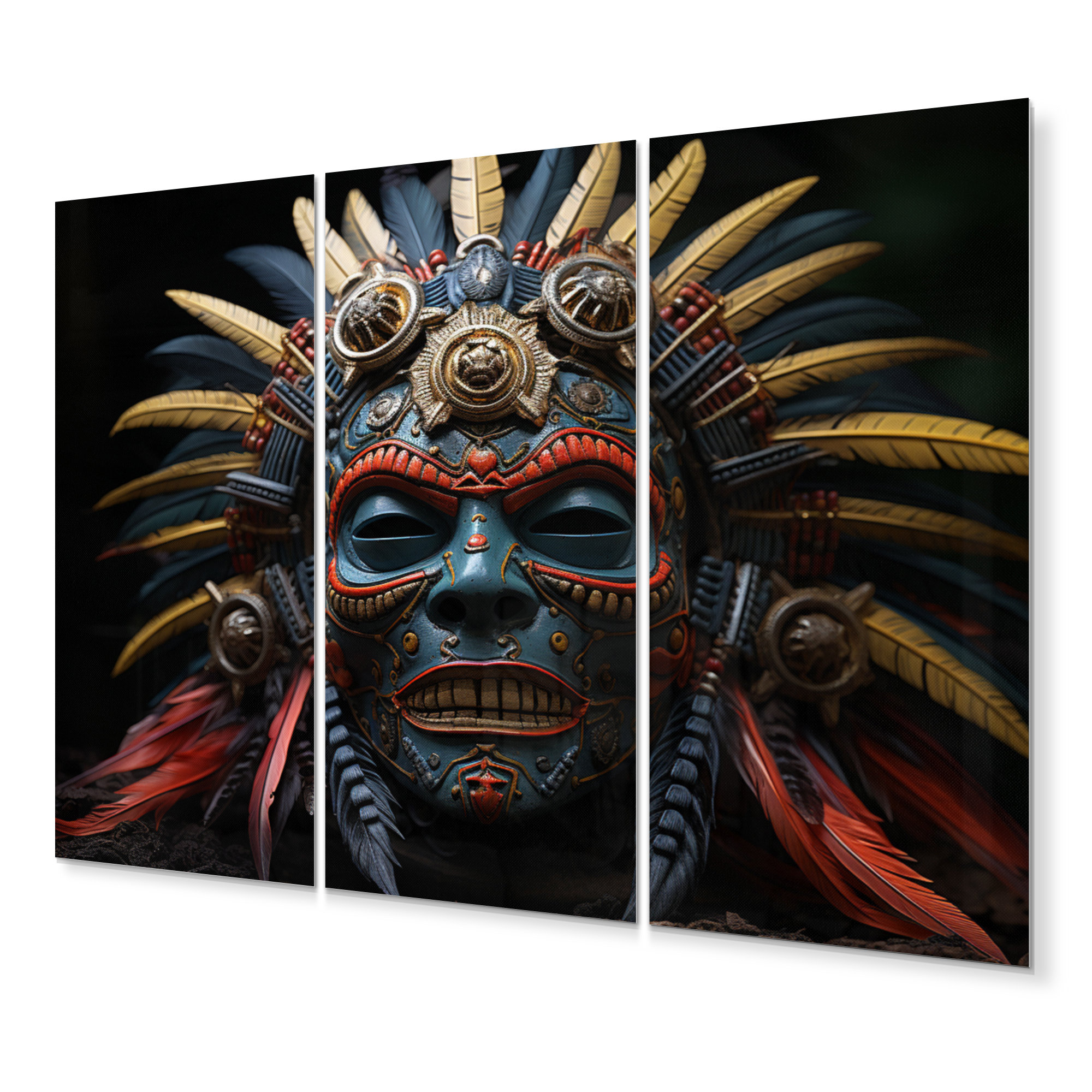 Bungalow Rose African Tribes Mende Mask I - African Tribes Metal Wall ...