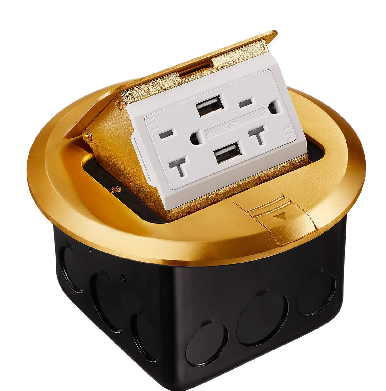 TORCHSTAR 20-Amp Standard Tamper Resistant Combination Outlet with Usb ...