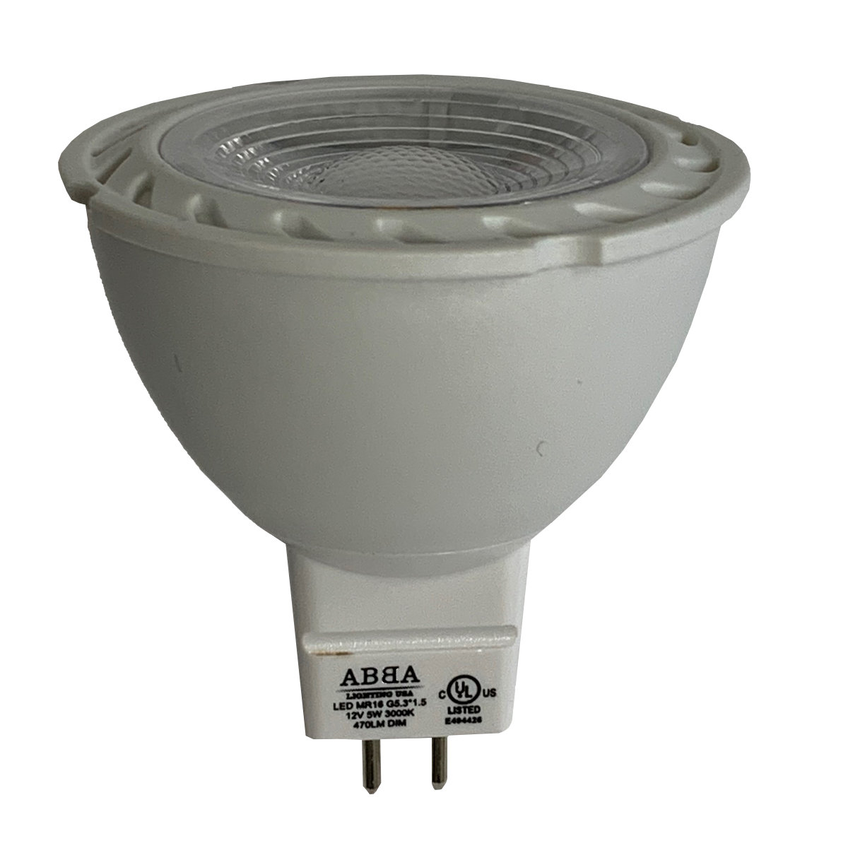 ABBA Lighting USA MR16 5W 5000K Low Voltage LED Dimmable Light Bulb ...