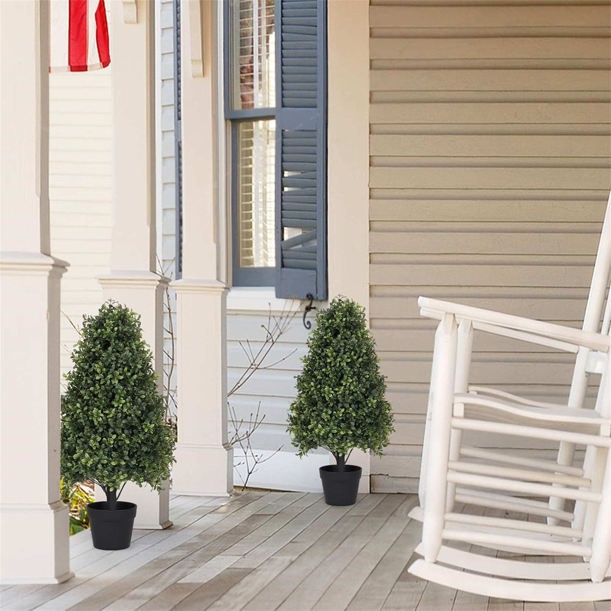 Rosecliff Heights 2-Piece Outdoor Artificial Boxwood Bonsai Set ...