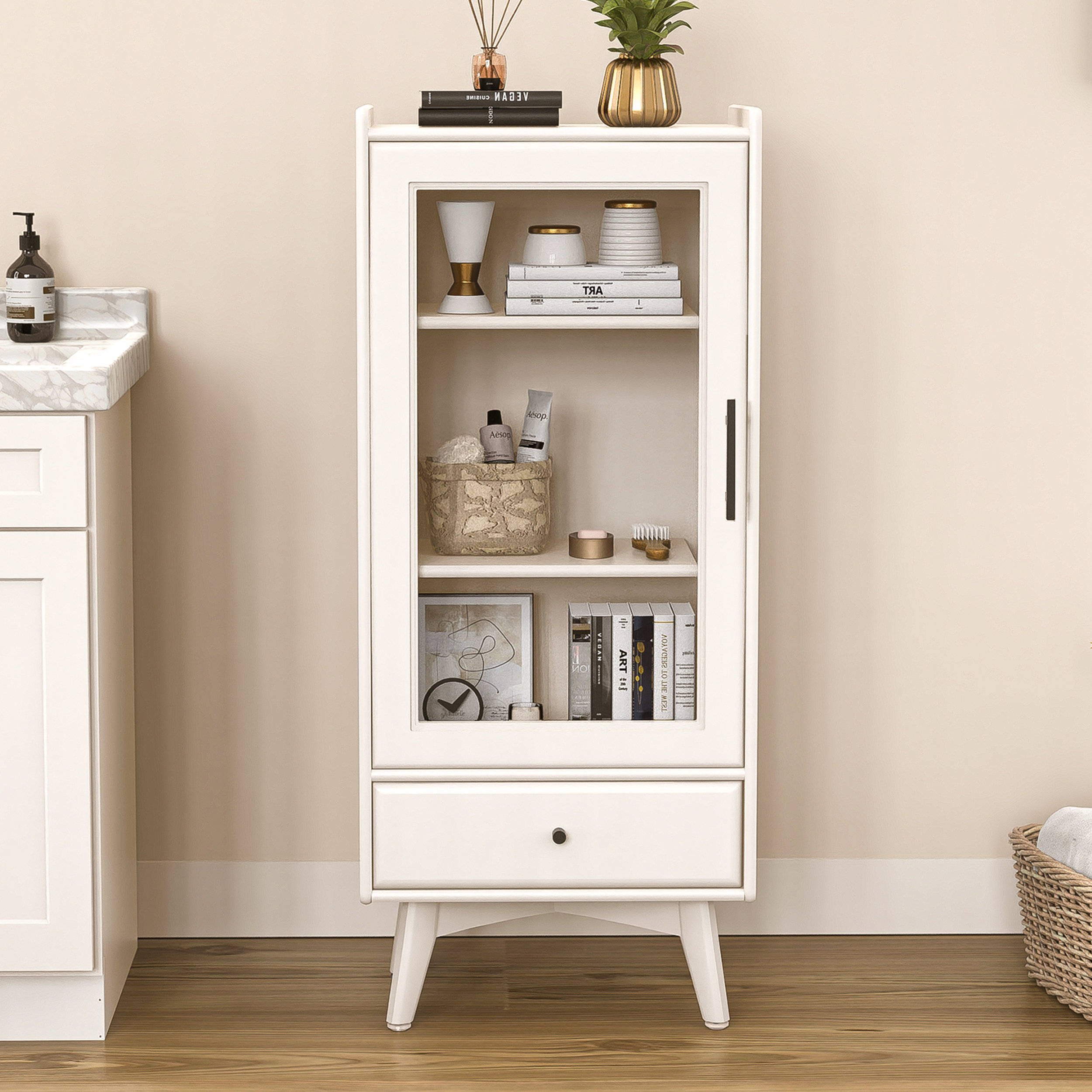 Latitude Run® Daquarius Freestanding Cabinet & Reviews | Wayfair