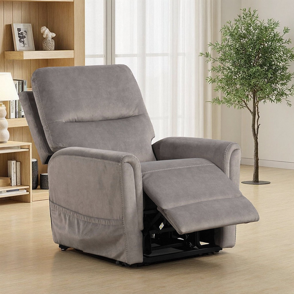 Latitude Run® Contemporary Power Lift Recliner with Massage & USB Port ...
