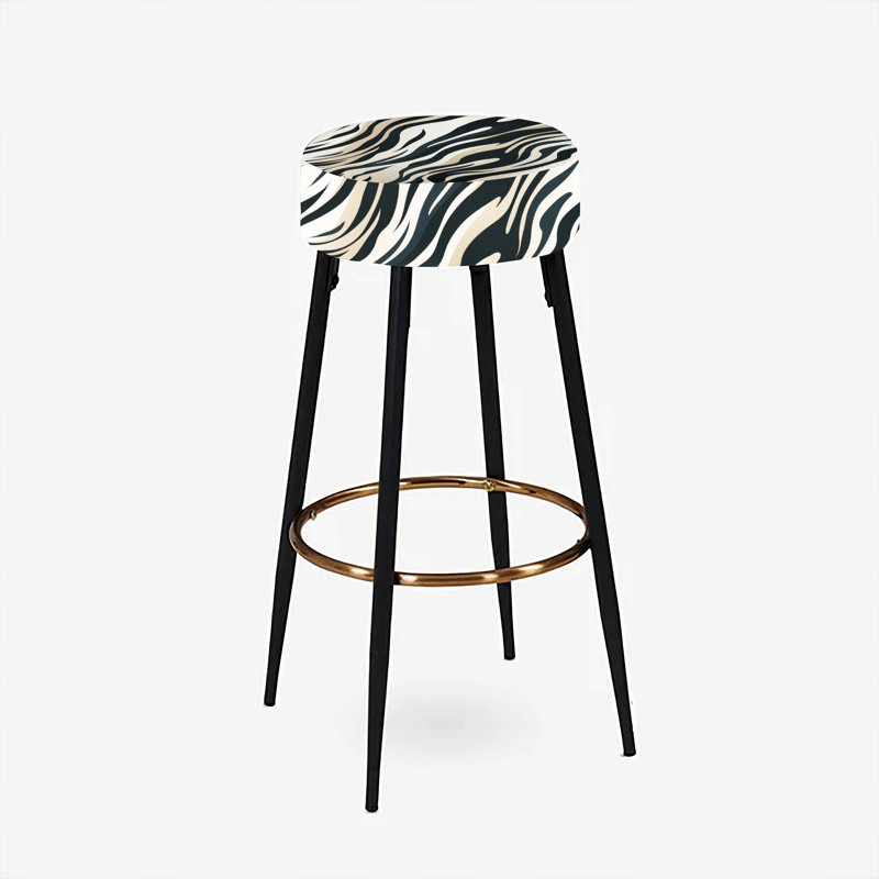 Design Art Beige And Black Zebra Sophistication - Abstract Bar Stools ...