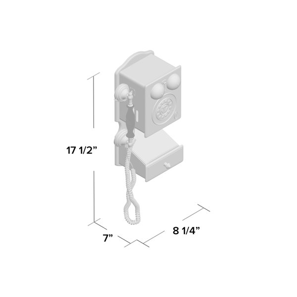 Astoria Grand Wall Mounted Rotary Dial Corded Telephone & Reviews | Wayfair