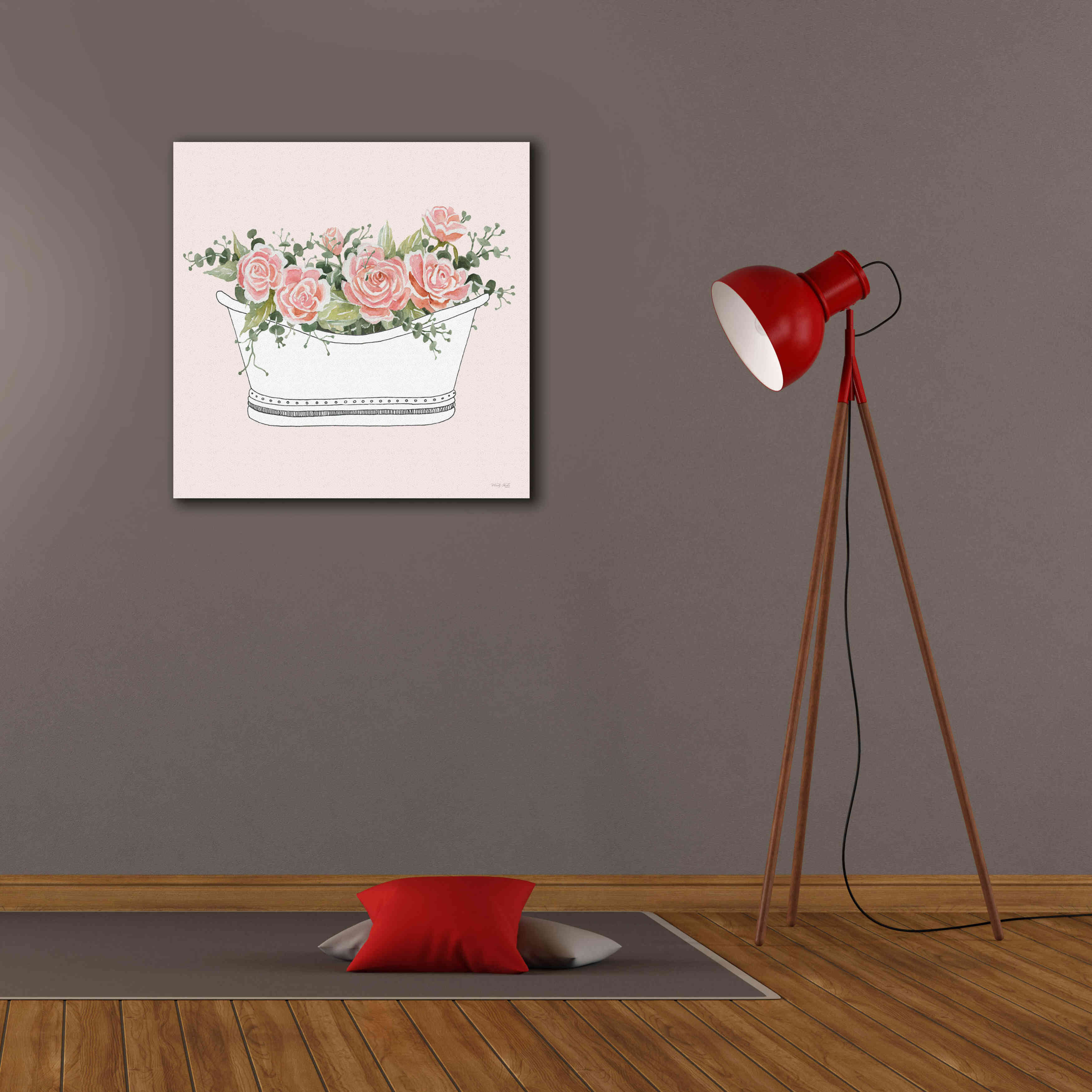Red Barrel Studio Epic Graffiti'pink Floral Bath Tub II' By Cindy Ja ...