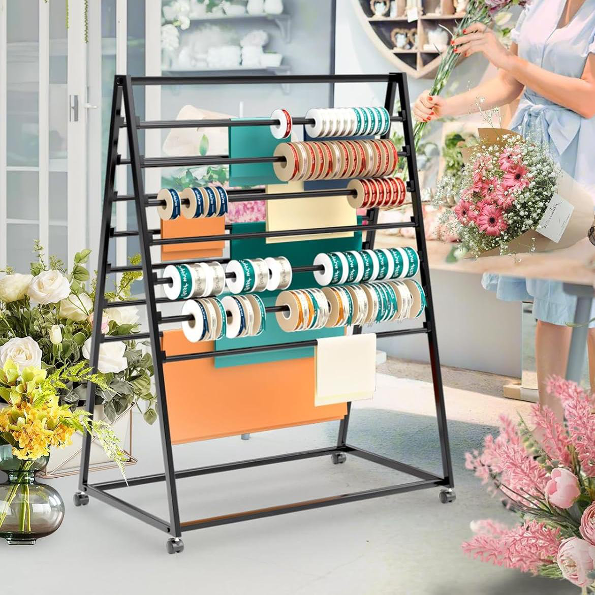 Rebrilliant Ribbon Holder Organizer Rack, 15 Tier Ribbon Organizer ...