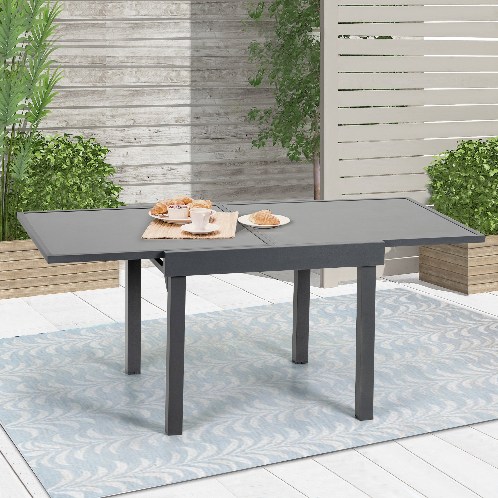 Arlmont & Co. Table de salle à manger extensible Backyard et ...