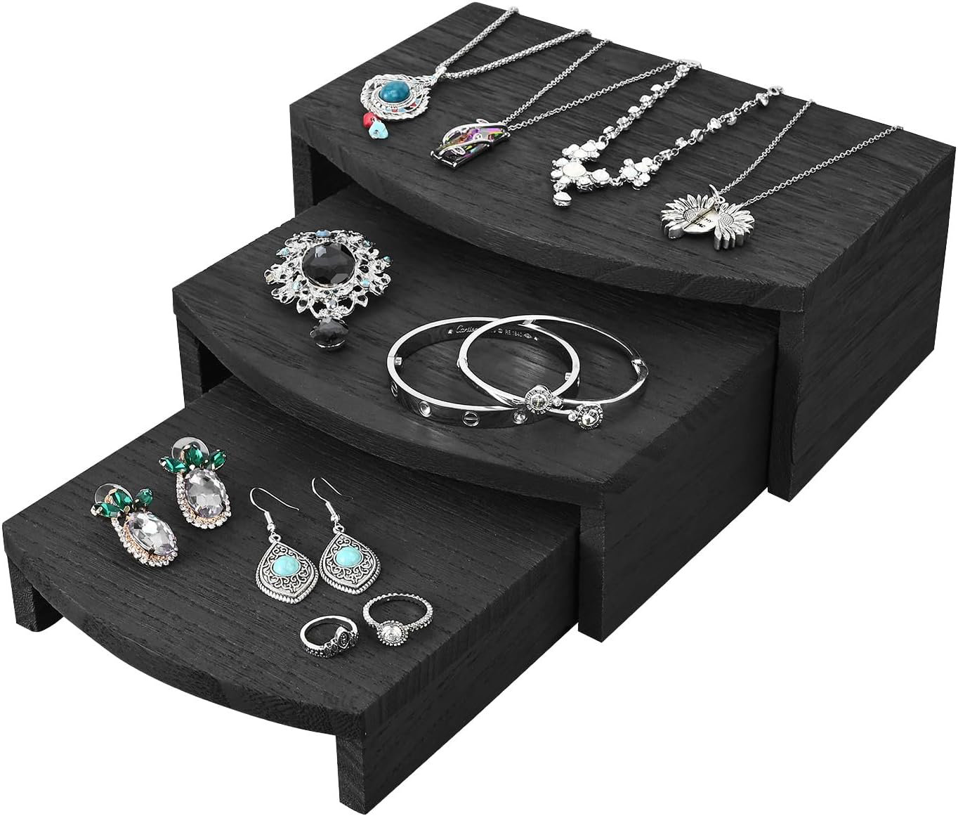 Ikee Design 3-Piece Wooden Jewelry Display Risers | Wayfair