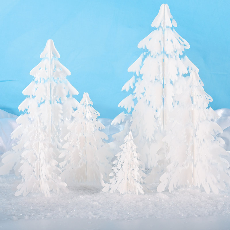 The Beistle Company 3-D Clear Plastic Winter PineTree Ctrpcs | Wayfair