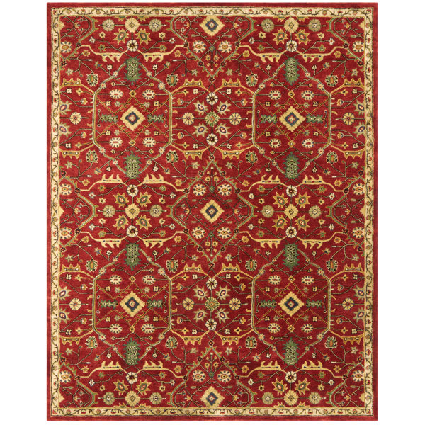 Madison Couture Rugs Wool Oriental Area Rug in Rust/Black/Beige/Brown ...