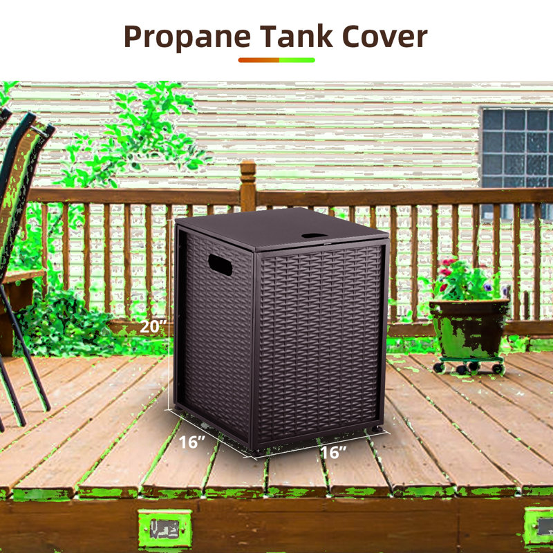 Yesurprise Propane Tank Cover Table, 20 Lbs Propane Tank Storage Box ...