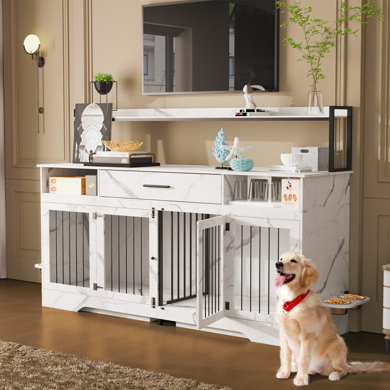 Tucker Murphy Pet™ Large Dog Crate Furniture, Wooden Dog Kennel With ...