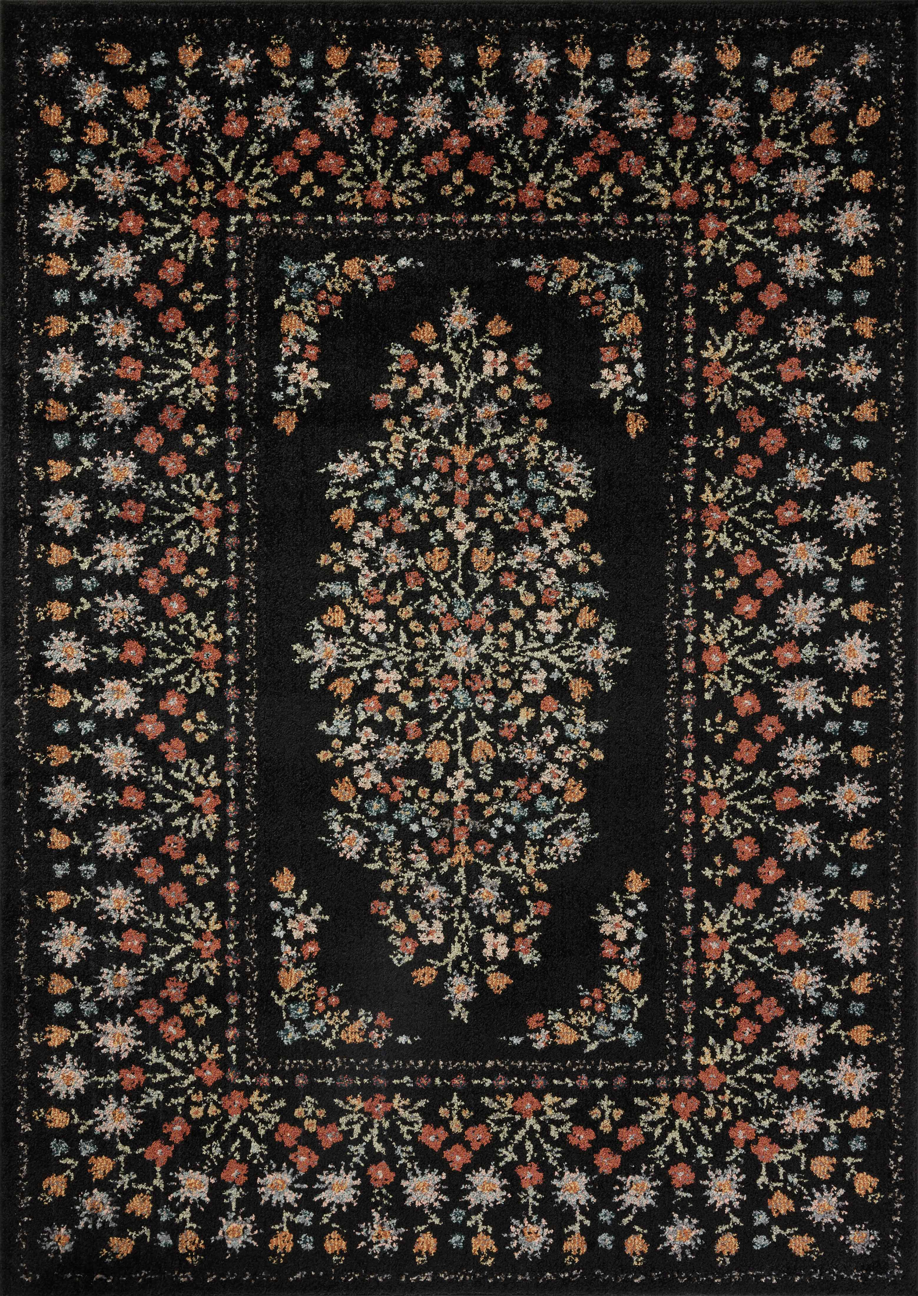 Rifle Paper Co. x Loloi Laurel Black Area Rug & Reviews | Wayfair