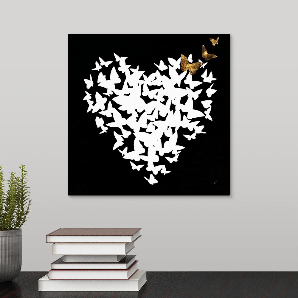Ebern Designs 'Heart Aflutter I' Graphic Art on Canvas & Reviews ...