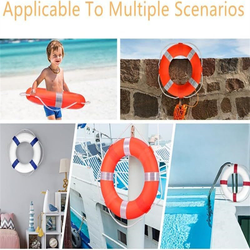 HIGEMZ 20-in life buoy with floating lifeline feet swimming pool set ...