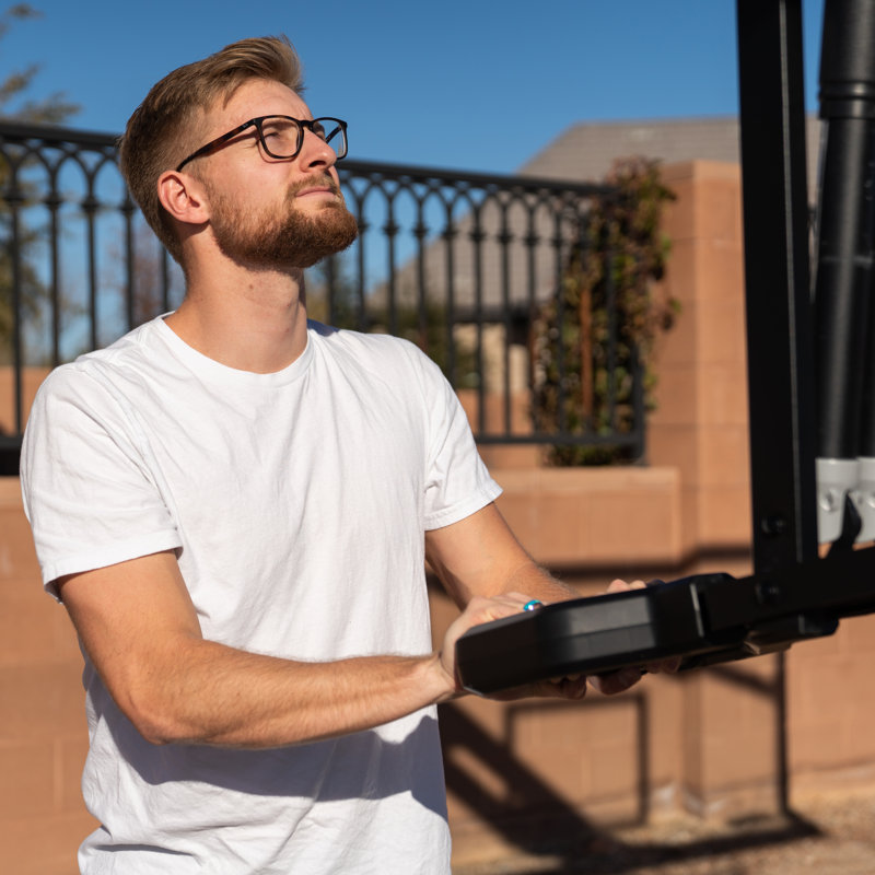 Lifetime Mammoth 72" Height Adjustable Bolt Down Basketball Hoop ...