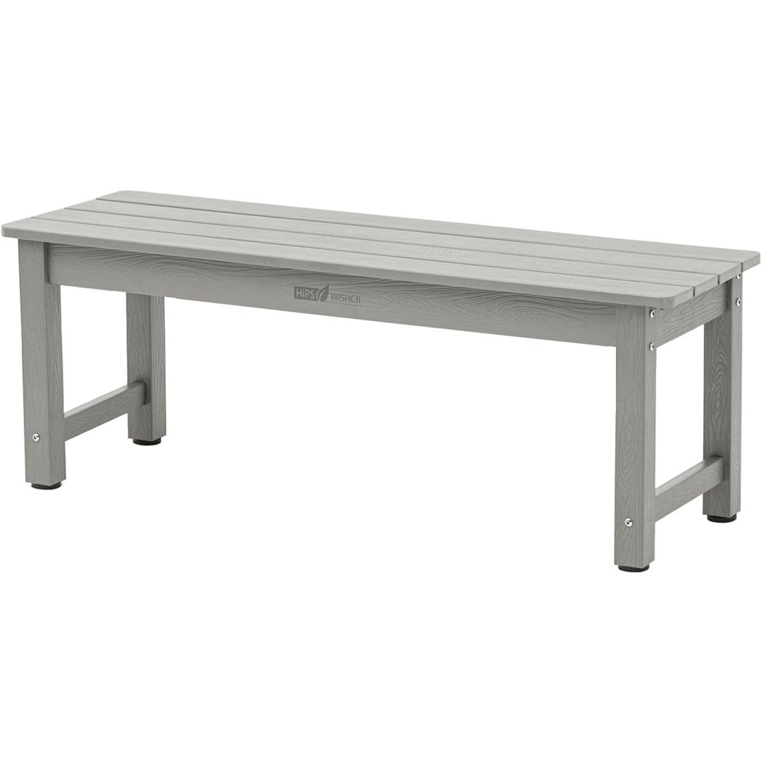 Latitude Run® Outdoor Bench, Poly Lumber Weatherproof, 2 Person Patio ...