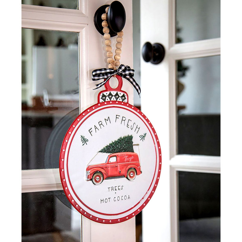 The Holiday Aisle® Farm Fresh Village Toys Metal Wall Décor | Wayfair