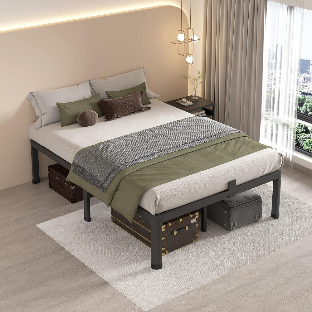 Latitude Run® 20 InchSizeBed Frame With Round Corner Legs Mattress ...