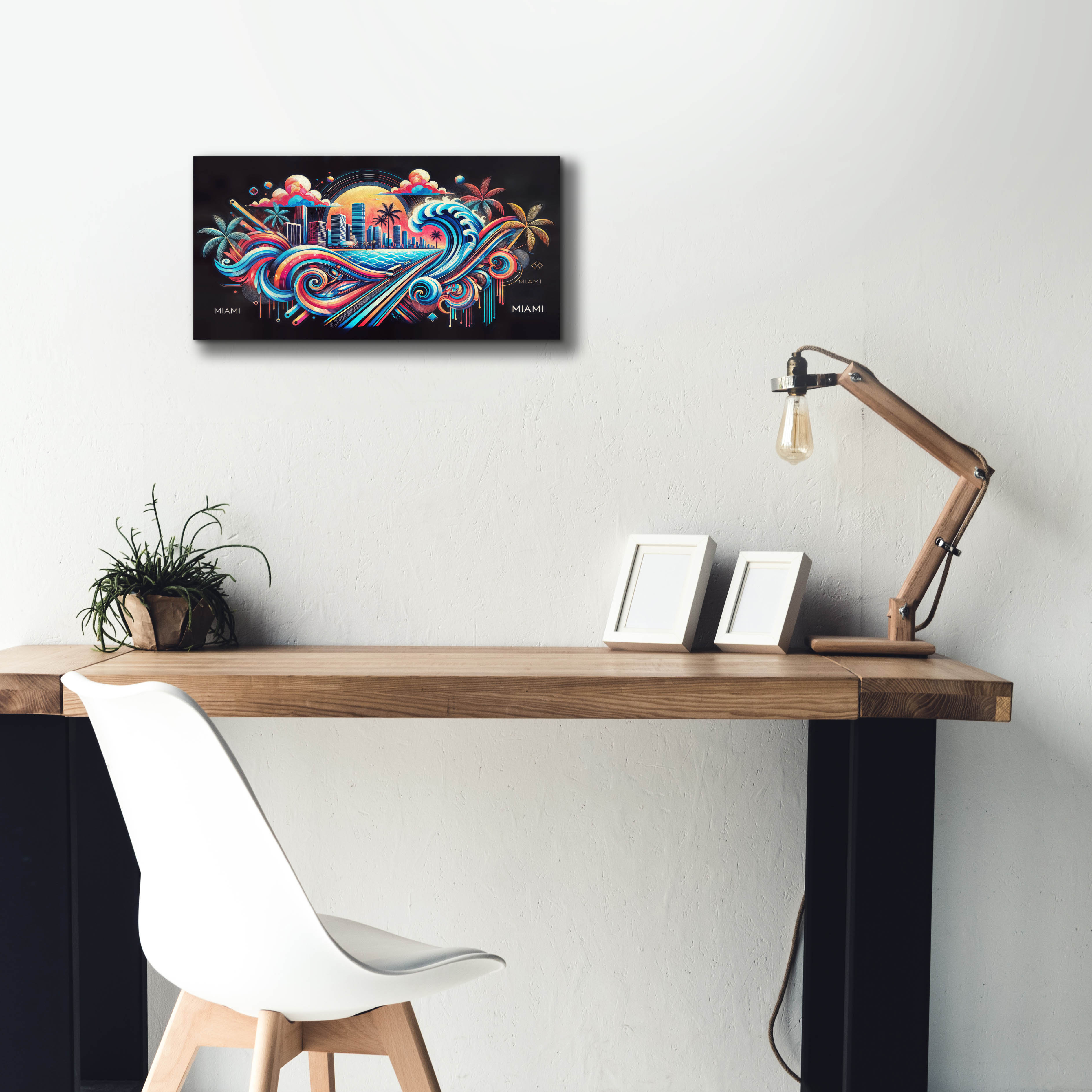 Latitude Run® 'Miami Abstract' by Rey Klimt Canvas Wall Art | Wayfair