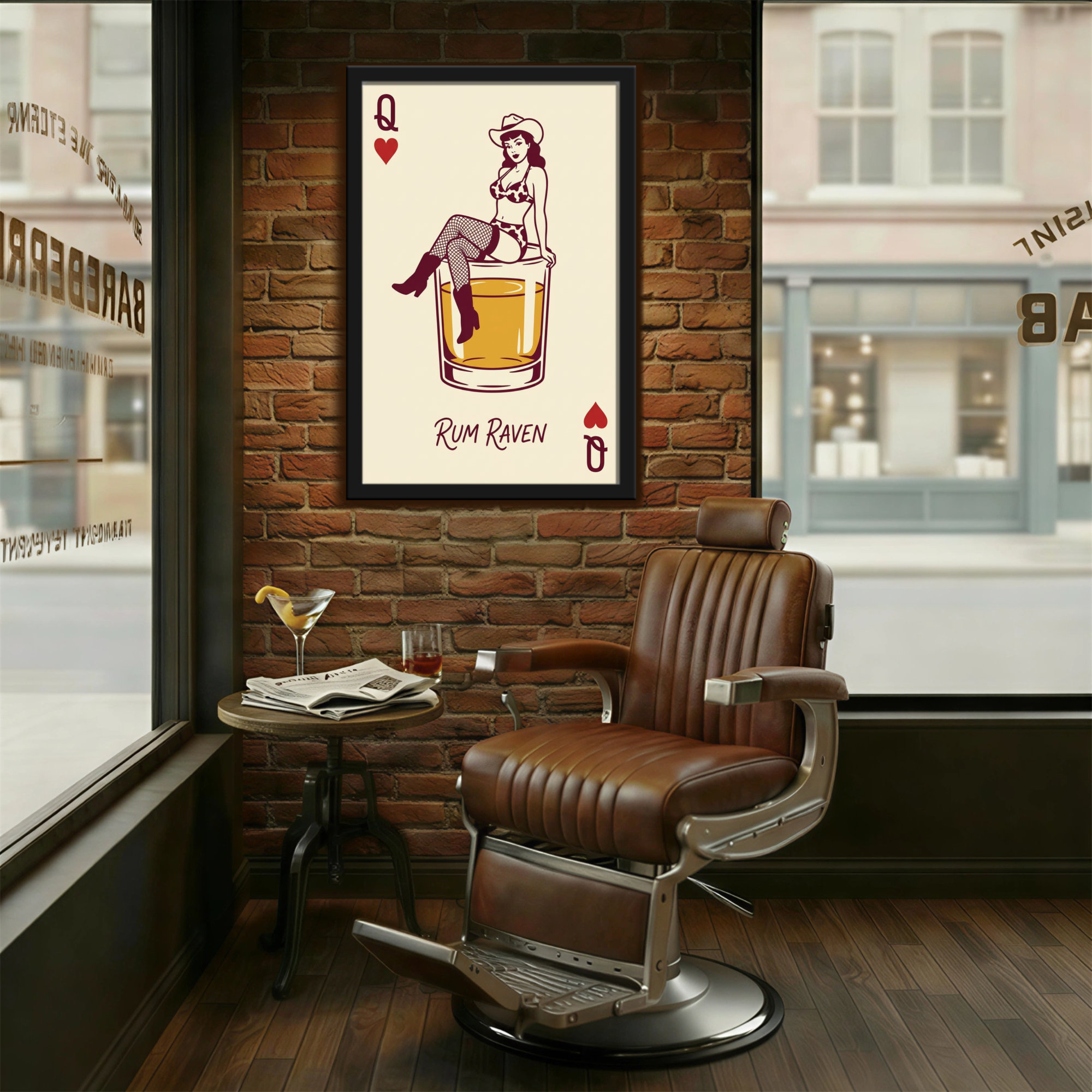 Canora Grey Fashion Queen Hearts Rum Raven Cocktail Pinup | Wayfair