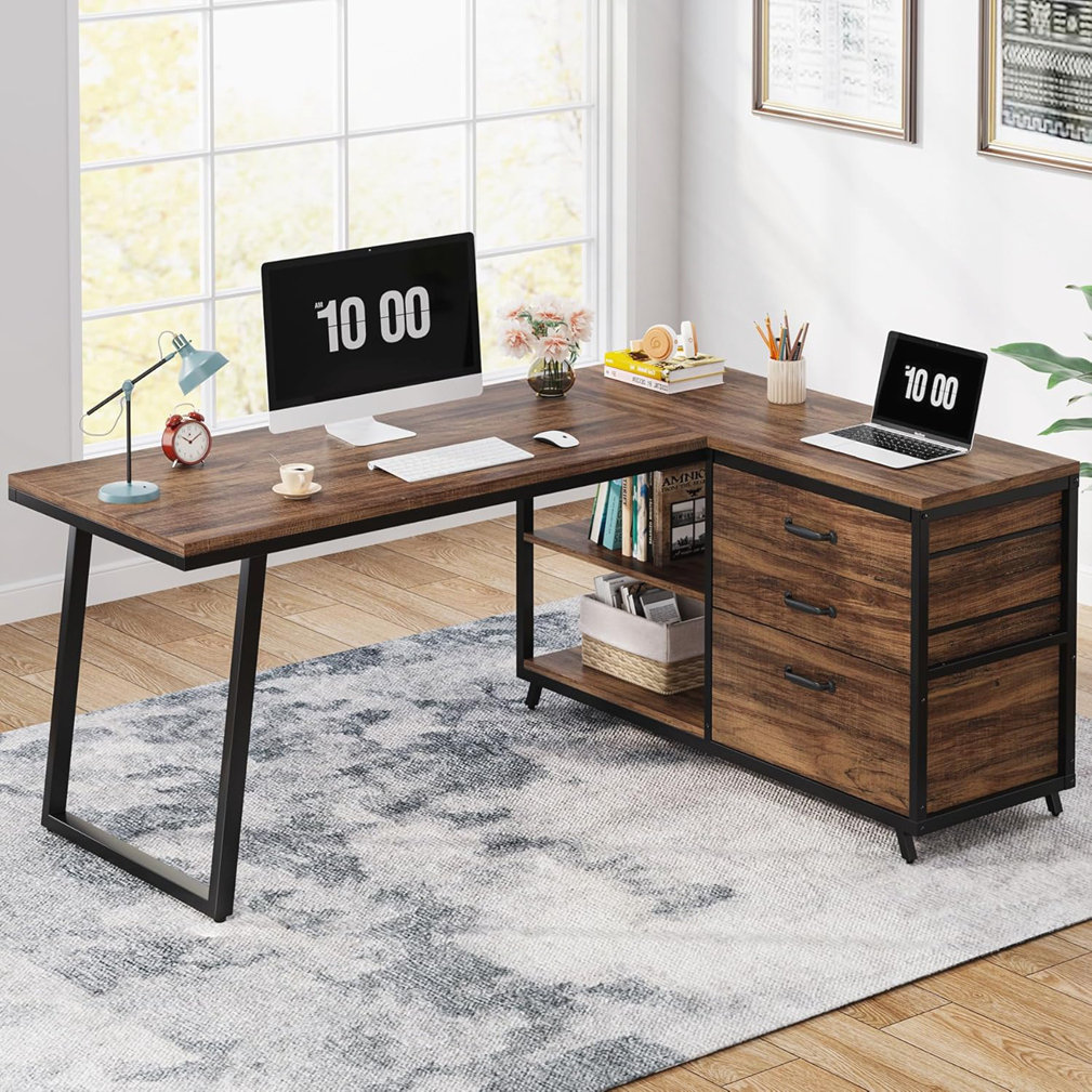 17 Stories Reversible L-Shaped Computer Desk - Wayfair Canada