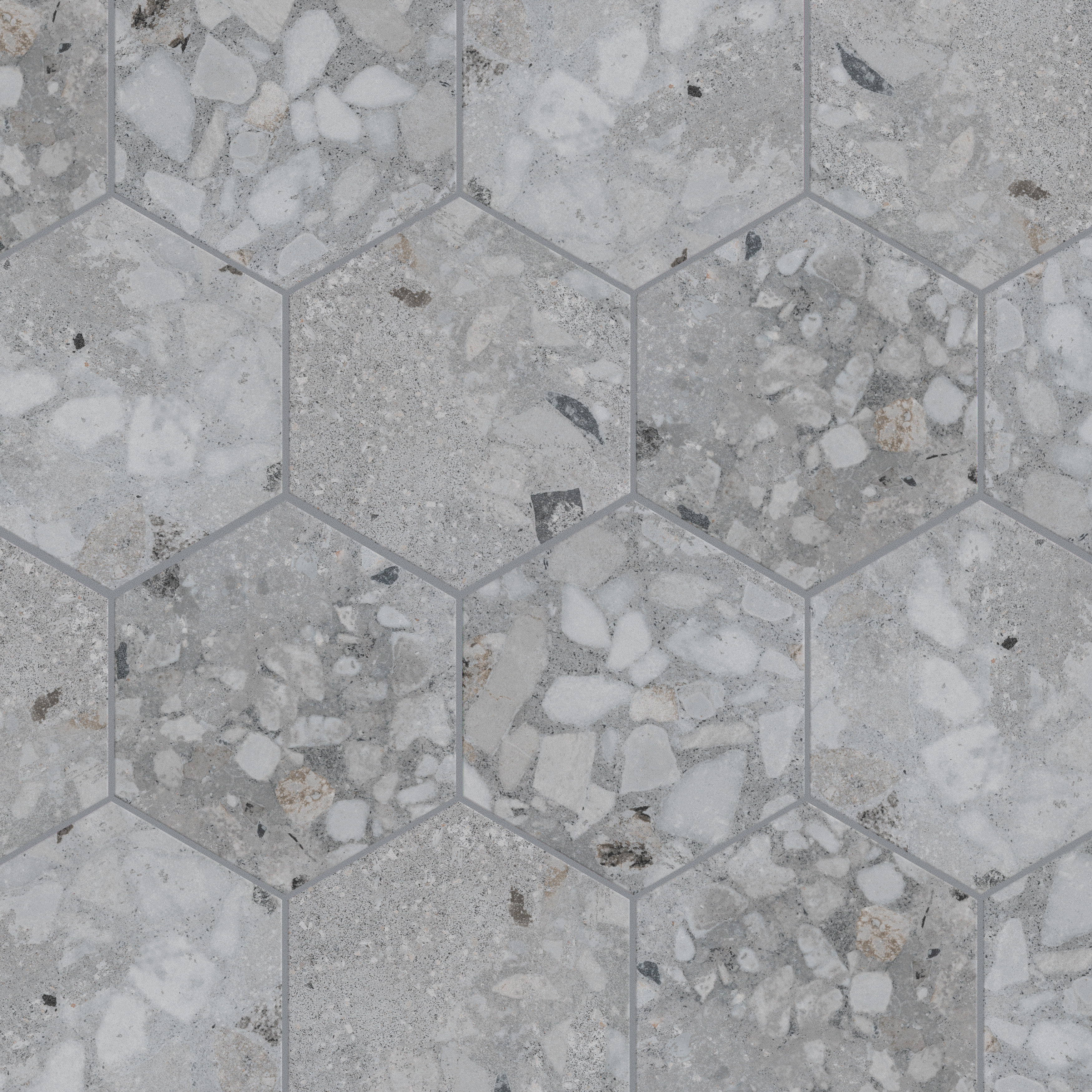 Merola Tile Recycle Hex 8.5" x 10" Porcelain Stone Look Wall & Floor ...