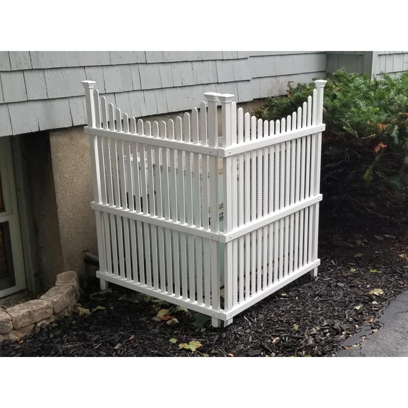 Tiprol 2 Panels White Vinyl Privacy Screen, Outdoor Privacy Panels 36"L ...