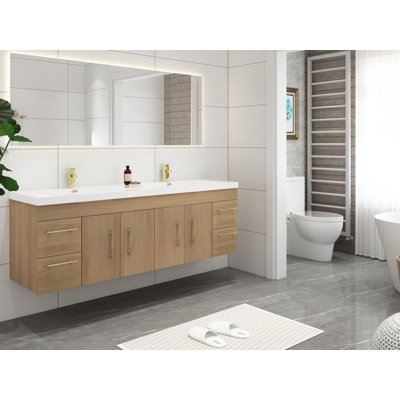 Mercury Row® Stollings 70.5'' Double Bathroom Vanity with Top & Reviews ...