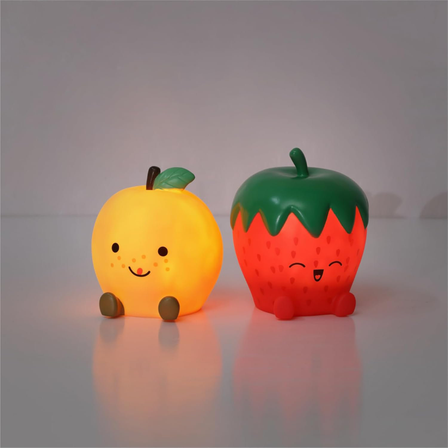 Trinx Figural Fruit Squish Led Mood Lamp, 2 Pack With Strawberry And ...