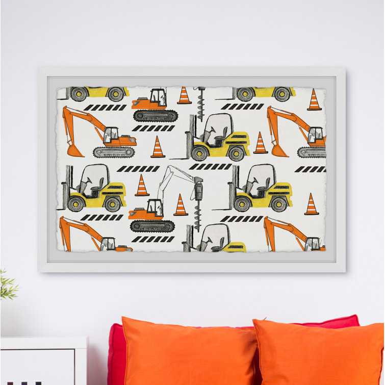 Harriet Bee Trev Forklift And Drill Duo - Graphic Art | Wayfair.co.uk
