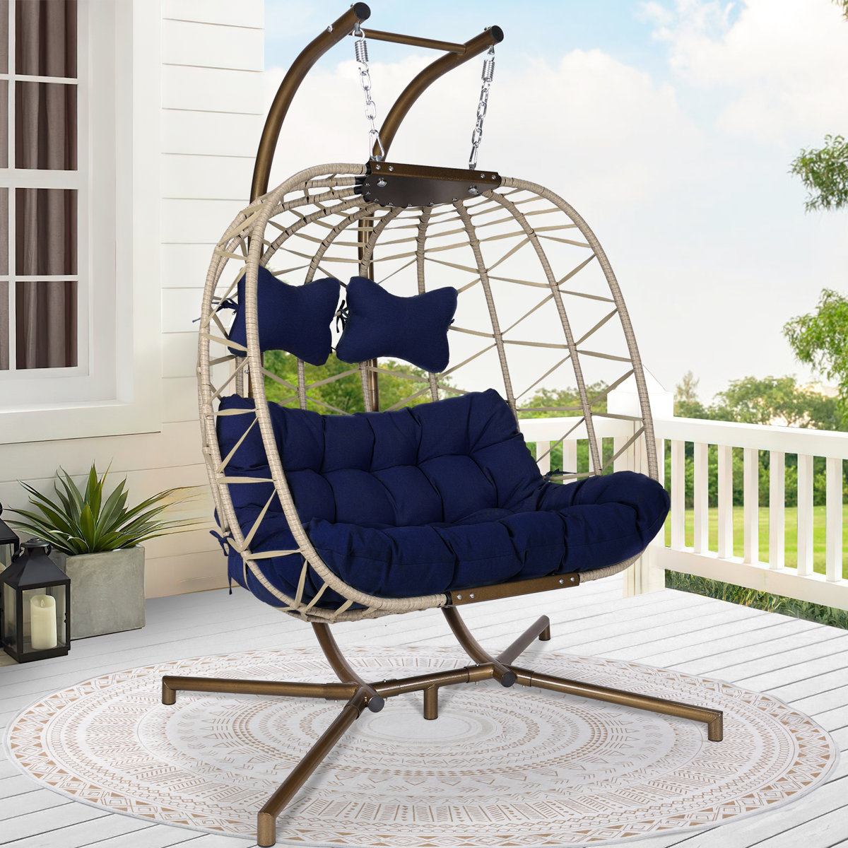 Dakota Fields Celyne 2 Person Outdoor/Indoor Porch Swings with Stand ...