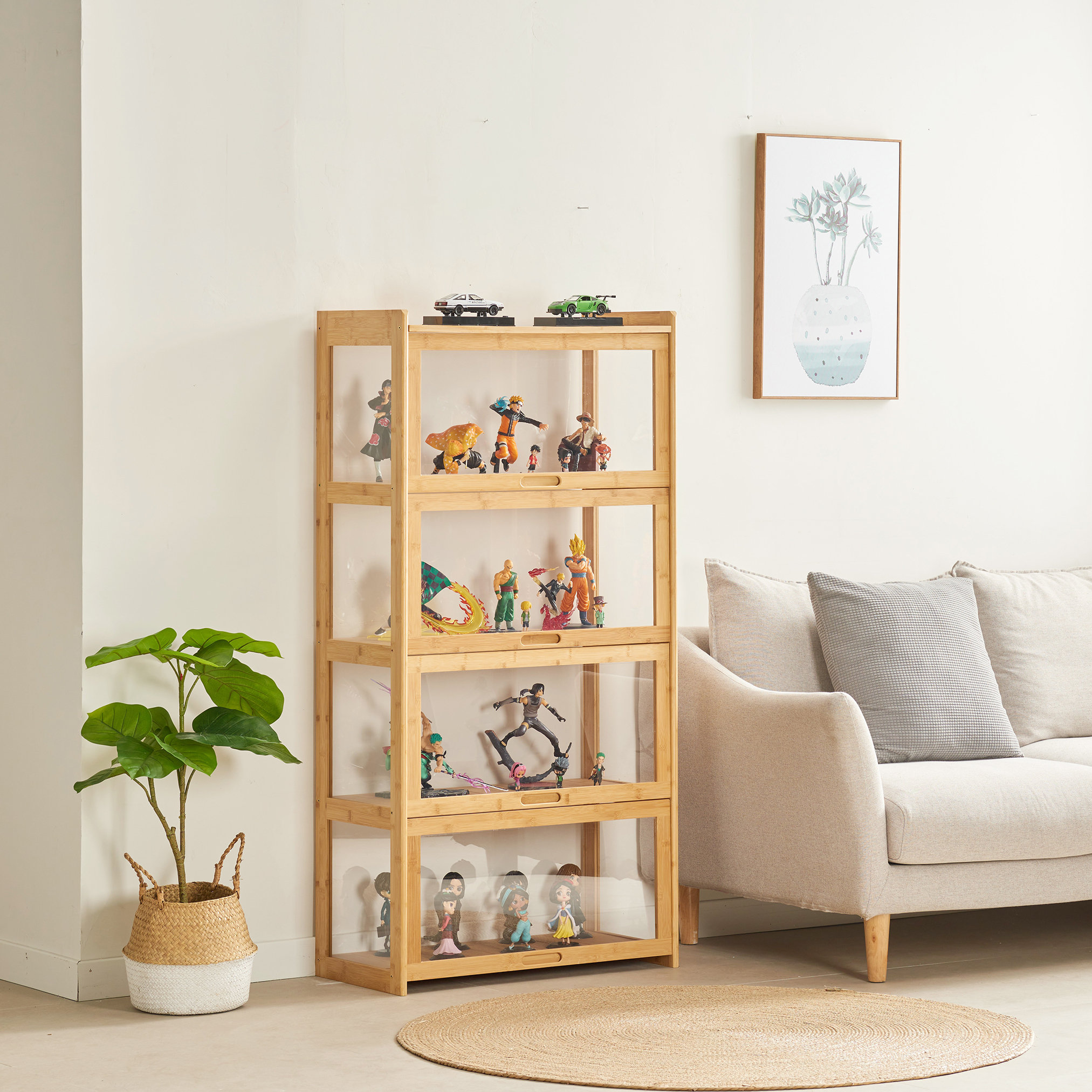 Ebern Designs Karklyte Curio Cabinet Collectibles Toy Organizers ...