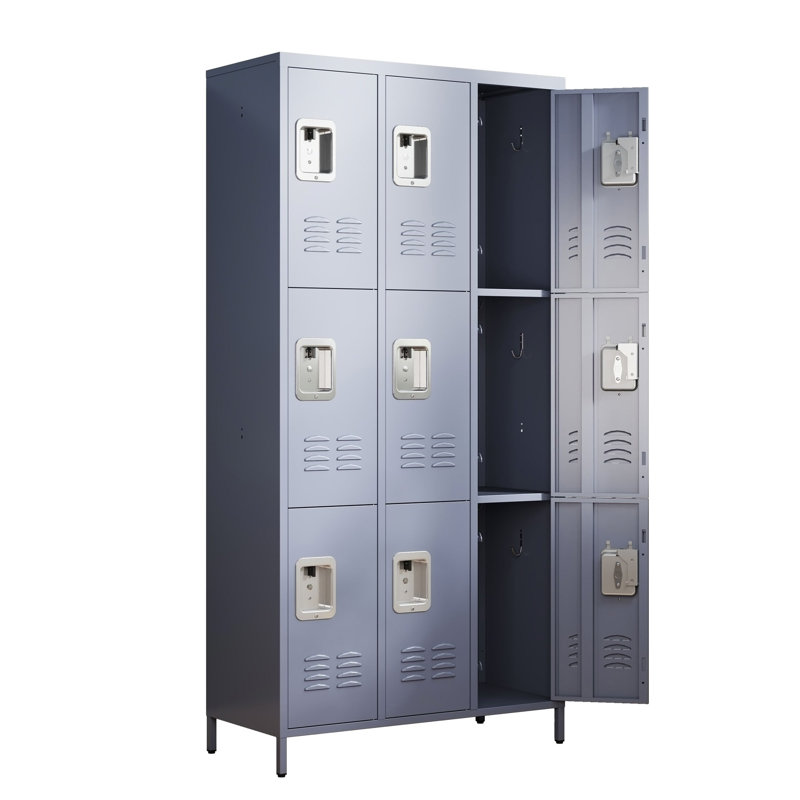 Hokku Designs 9 Door 72"H Metal Lockers With Lock For Employees | Wayfair