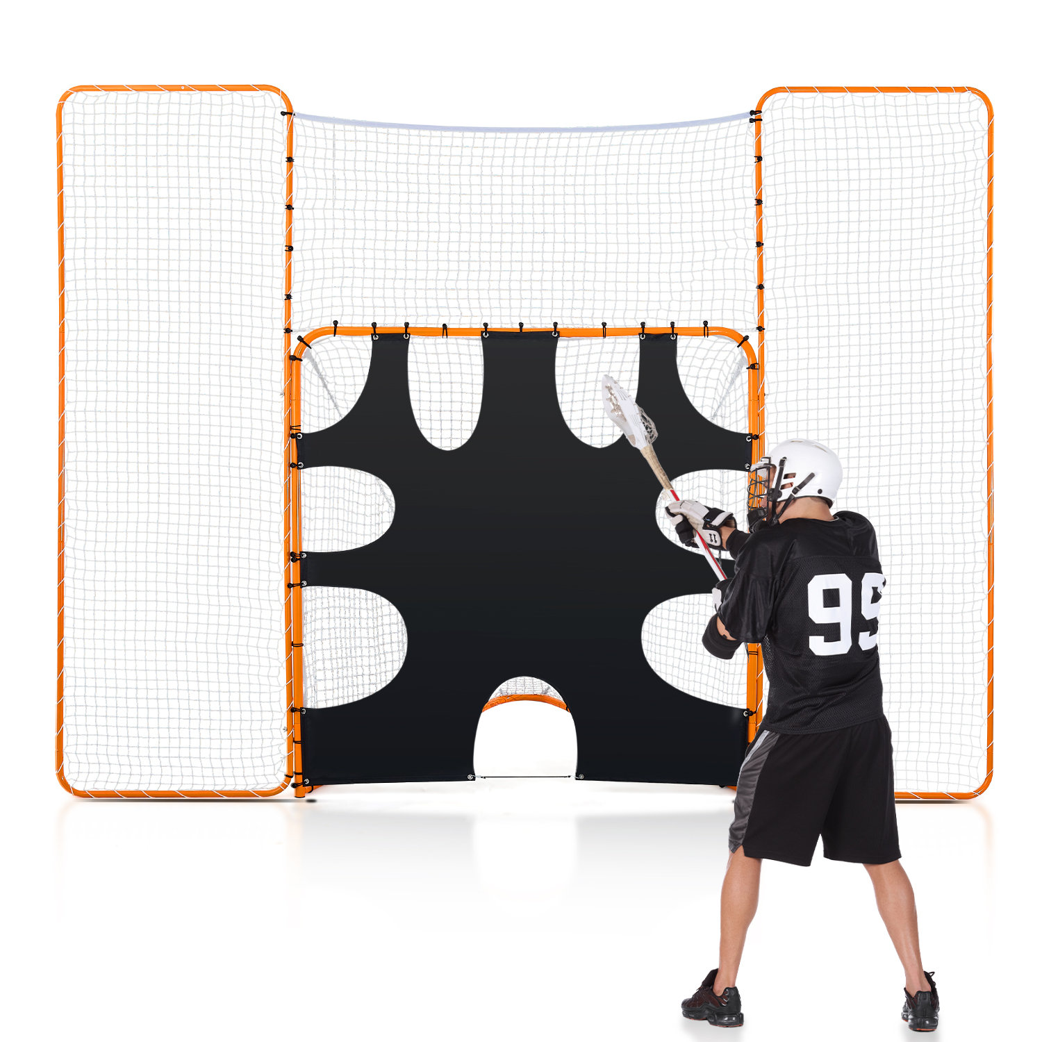 Stellweilan Tessberg 12x9 ft 3-IN-1 Lacrosse Goal Net with Backstop and ...