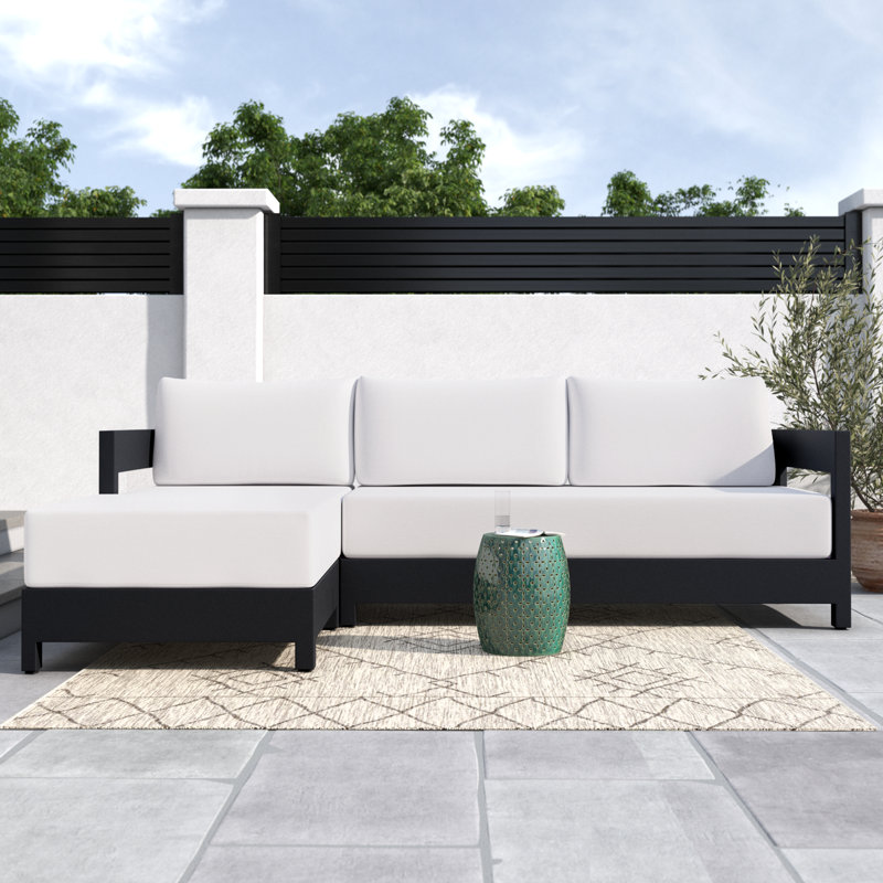 Joss & Main Everlee 98.4" Metal Outdoor Sectional & Reviews | Wayfair