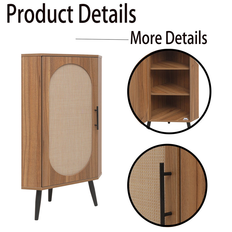 Bay Isle Home™ Corner Shelf Stand Cabinet | Wayfair