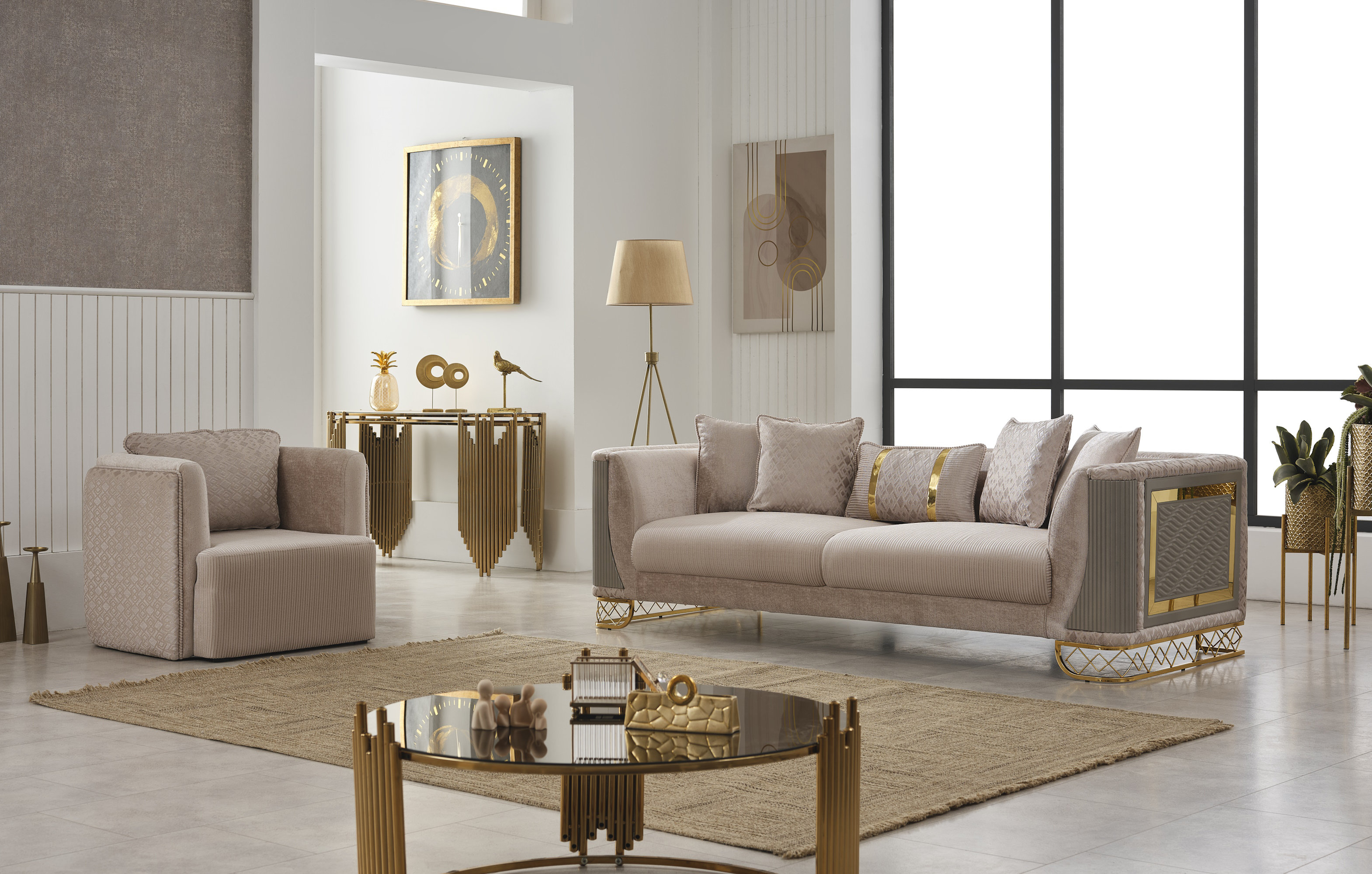 Everly Quinn Luxora 2-Piece Sofa Set | Wayfair