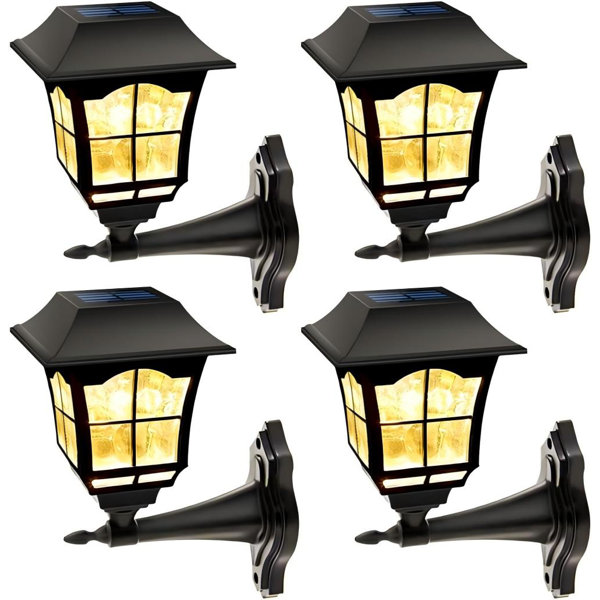 Winston Porter 4 Pack Solar Wall Light Outdoor Playhouse Light ...