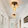 Highland Dunes 3 Light 12 In Vintage Woven Paper Flush Mount Lighting ...