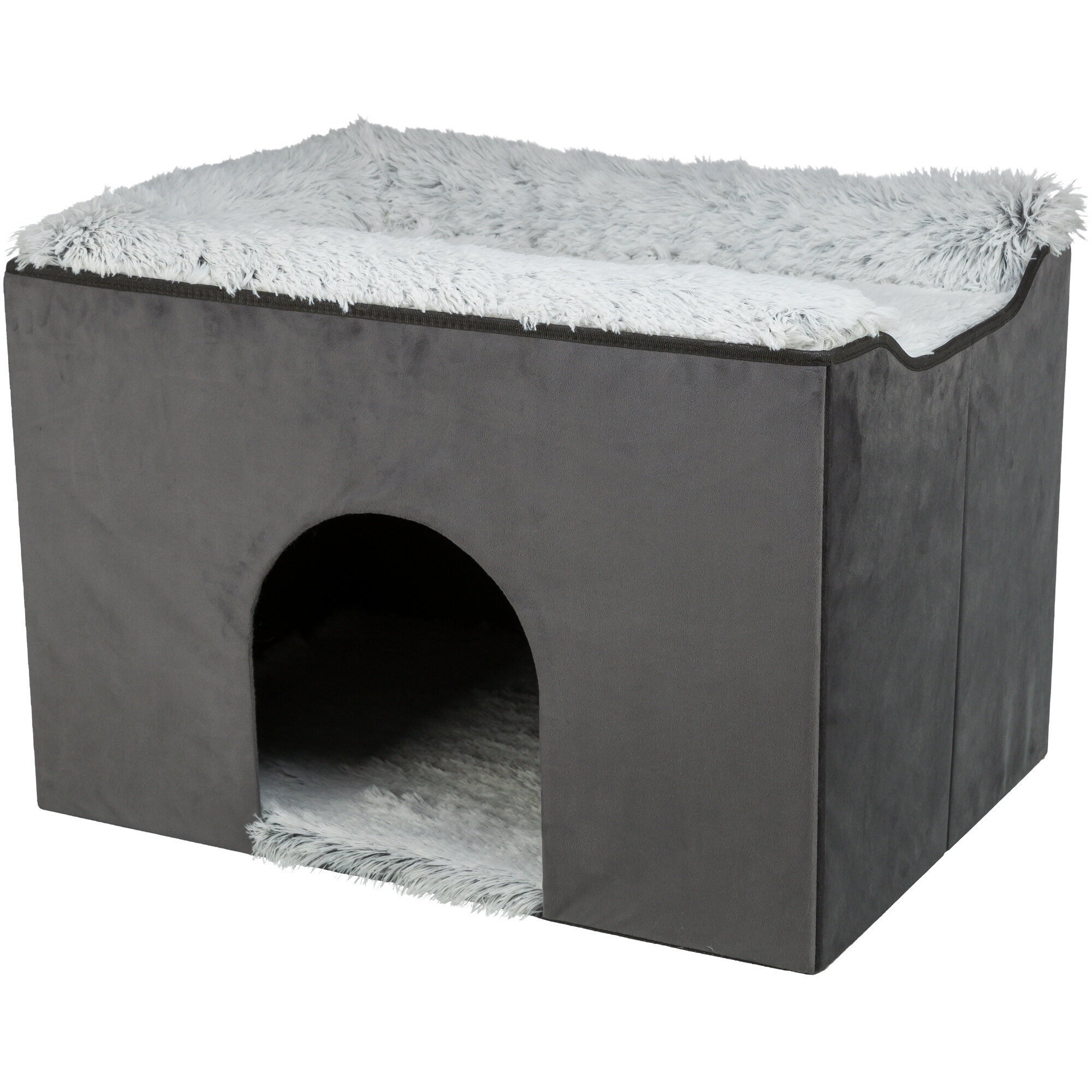 TRIXIE Harvey Cave for Cats, Cat Condo, Indoor Cat Cube House, Foldable ...
