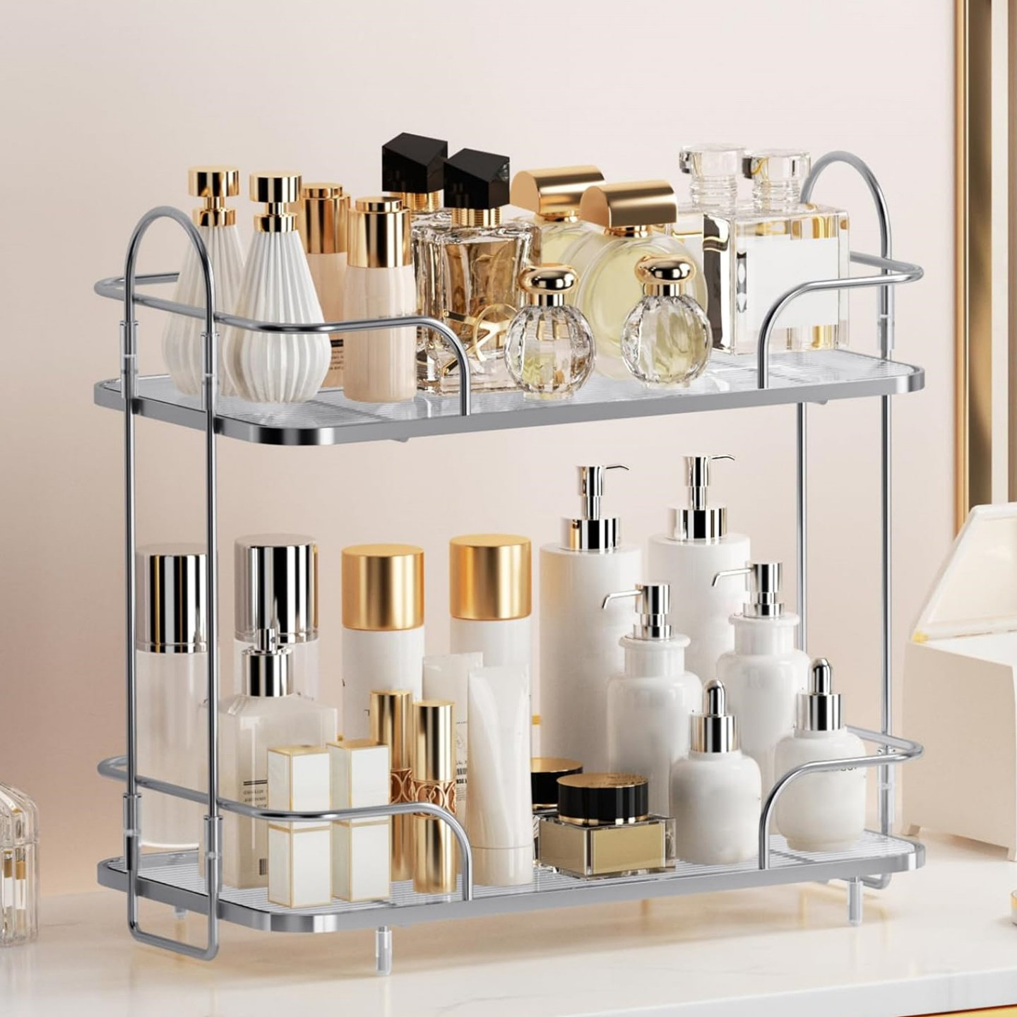 Ivy Bronx 2 Tier Corner Bathroom Counter Organizer - Wayfair Canada