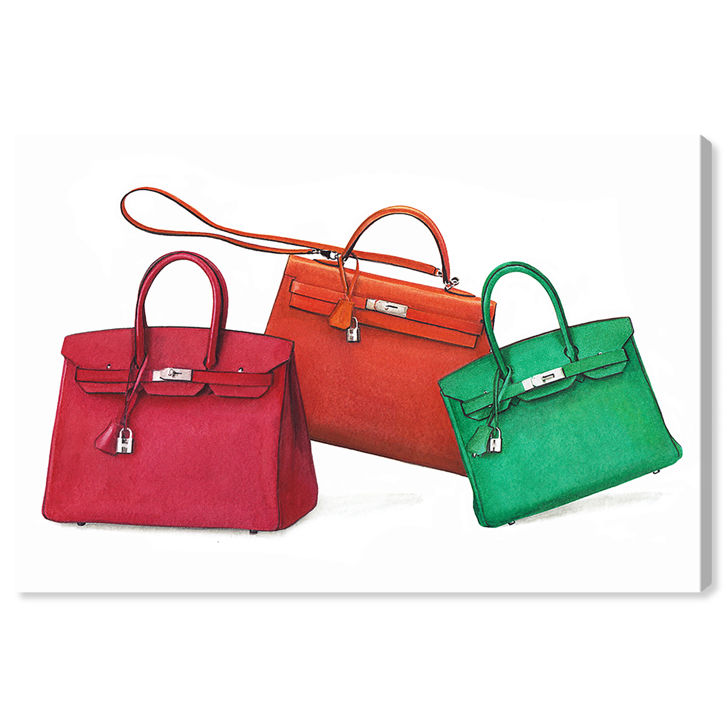 Art Remedy Doll Memories - Birkin Handbags - Painting Print | Wayfair