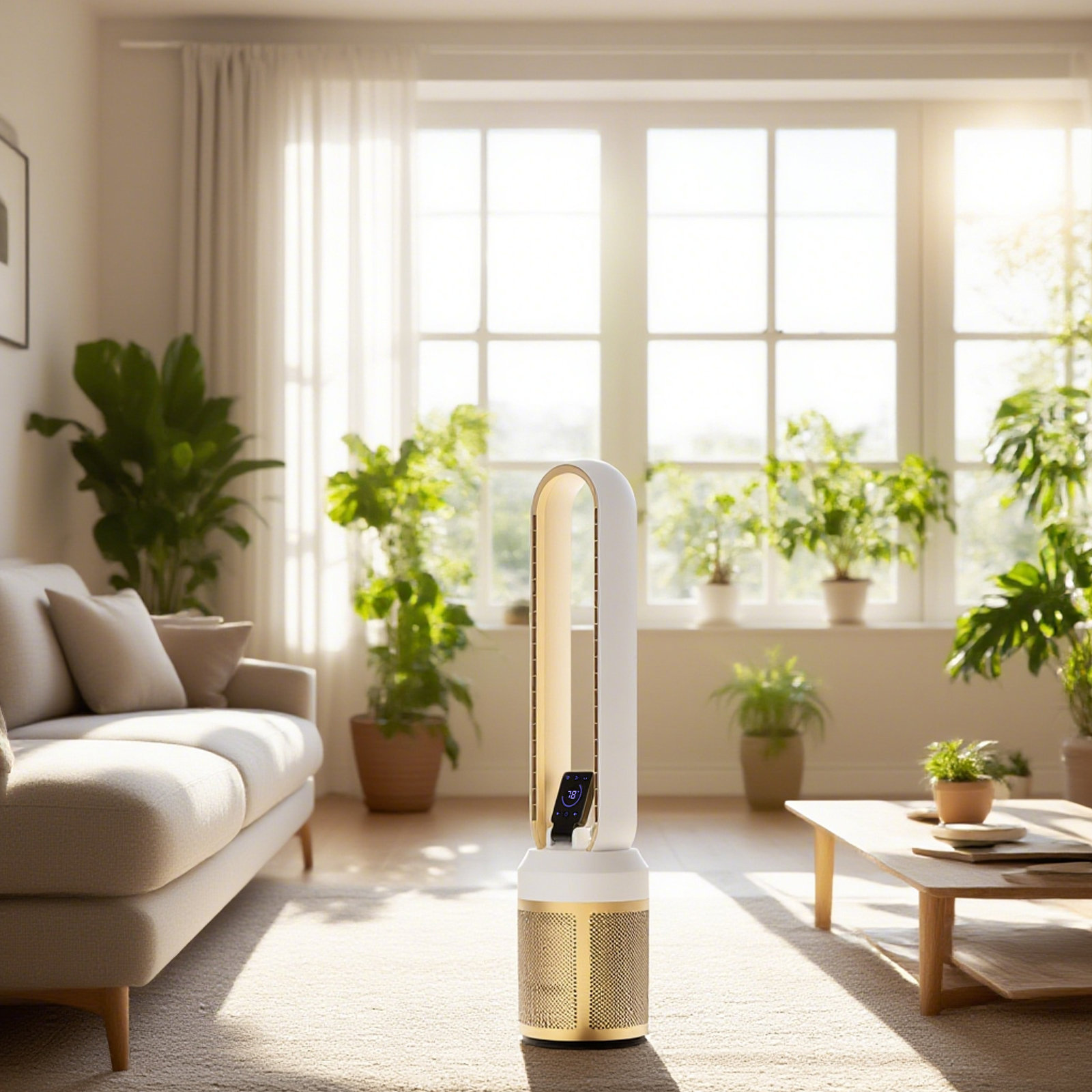 ADVWIN Bladeless Fan for Bedroom, 38" Air Circulator Cooling Fan with ...