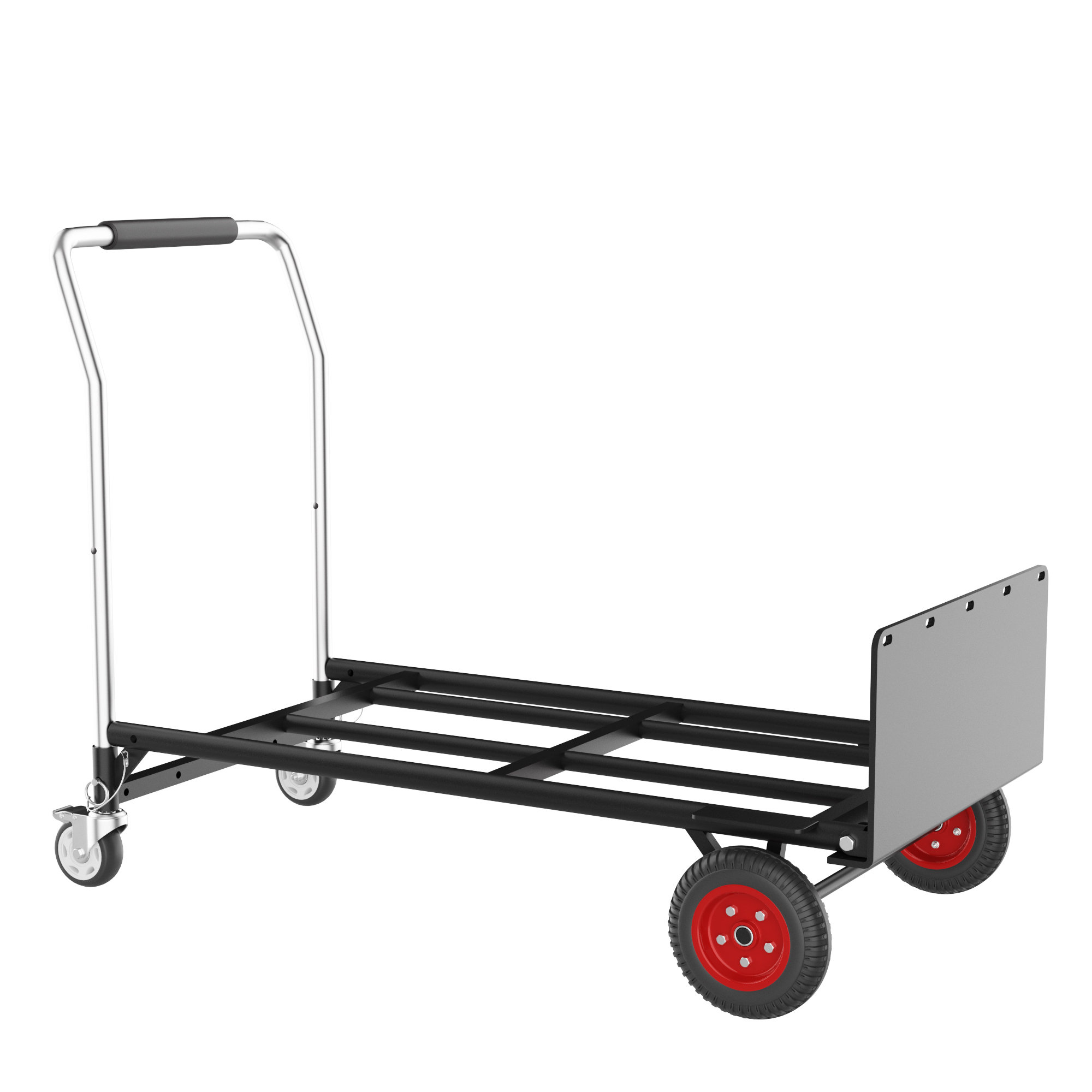 GISENHONY Heavy-Duty Folding Hand Truck, 330lb Load Convertible Dolly ...