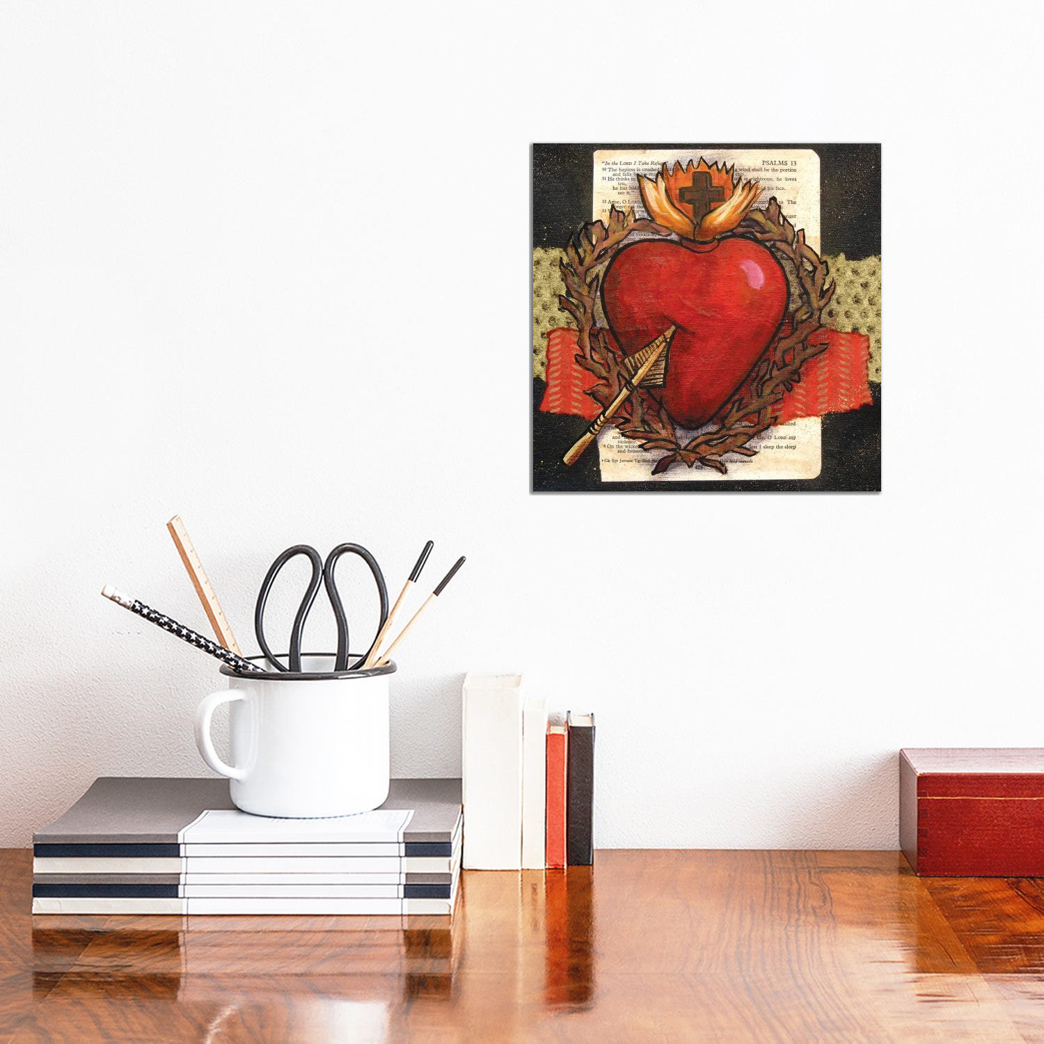Happy Larry Sacred Heart With Arrow CMY50 | Wayfair.co.uk